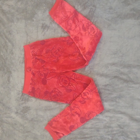 Disney | Pajamas | Kids Xl Red Minney Mouse Pj Fluffy Sweatpants | Poshmark
